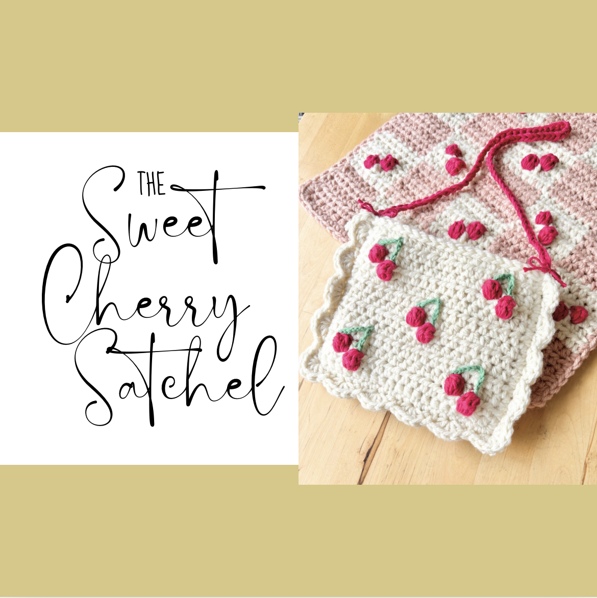 The Sweet Cherry Satchel: A FREE Beginner Friendly Crochet Purse - Stuck on You Crochet